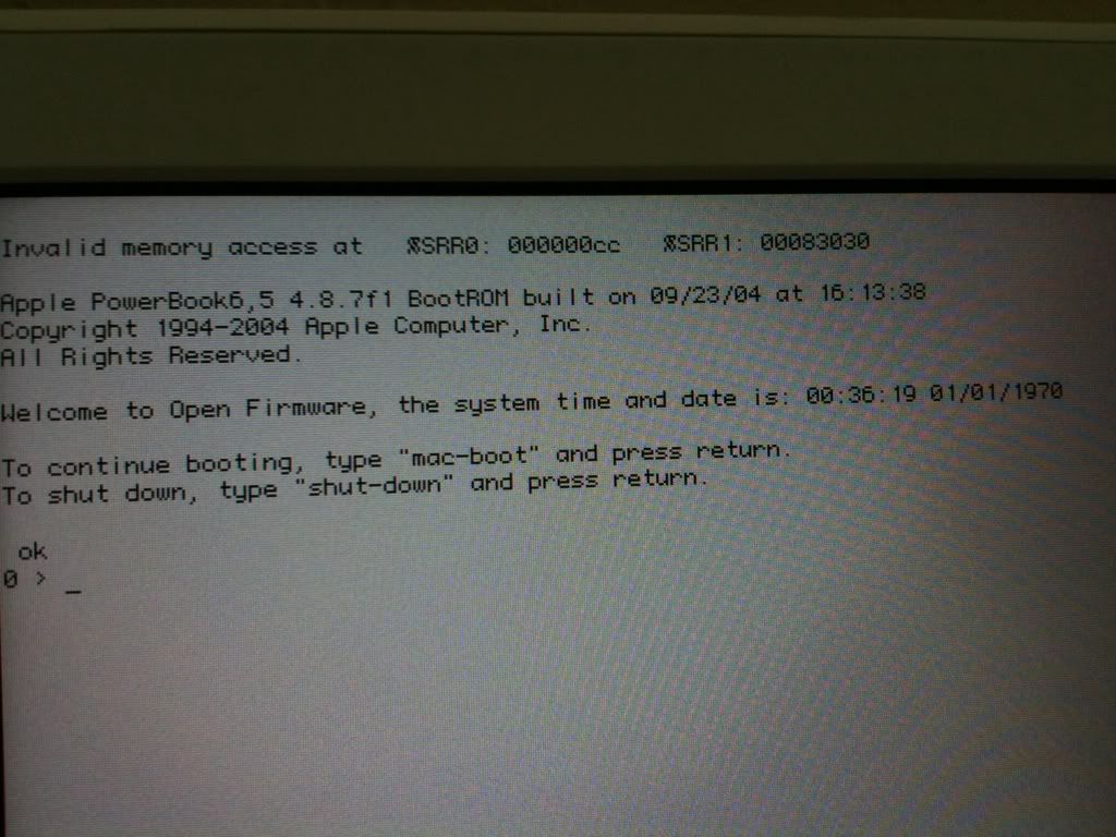 G4 can't reset password/invalid memory access | MacRumors Forums