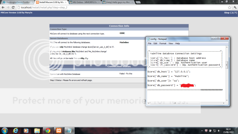MuCore Problem. Database connection. | RaGEZONE - MMO Development Forums